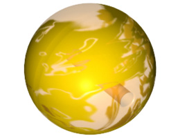 6075599: Ball, Bionicle Zamor Sphere with Marbled Yellow Pattern ...
