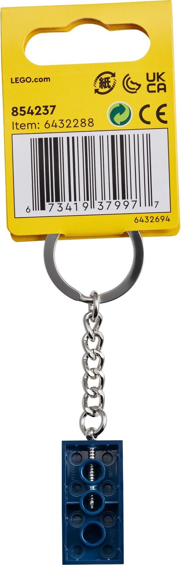 854237: 854237 ЛЕГО ПРИСПОСОБЛЕНИЯ - Ключодържател земносиня тухличка 2x4