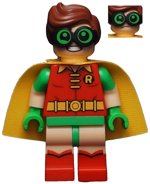 SH0341: SH341 ЛЕГО СУПЕР ГЕРОИ - Robin - Green Glasses, Frown ...